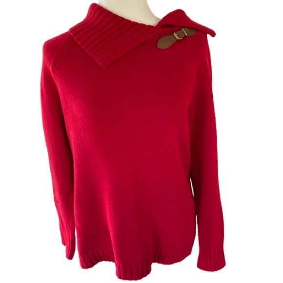 Talbots | Sweaters | Talbots Bright Red Pullover Sweater | Poshmark